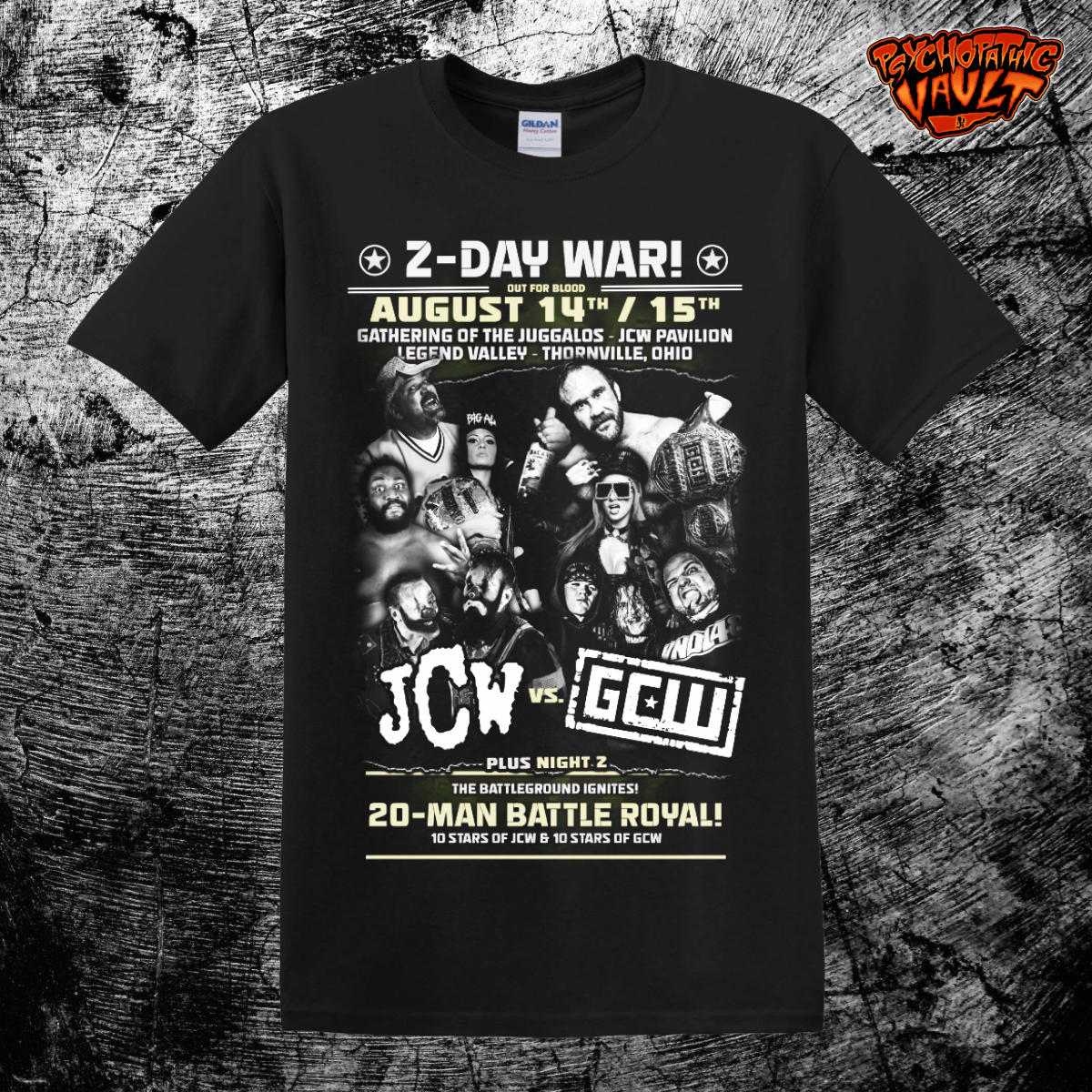 2 Day War JCW VS GCW Shirt – Psychopathic Vault
