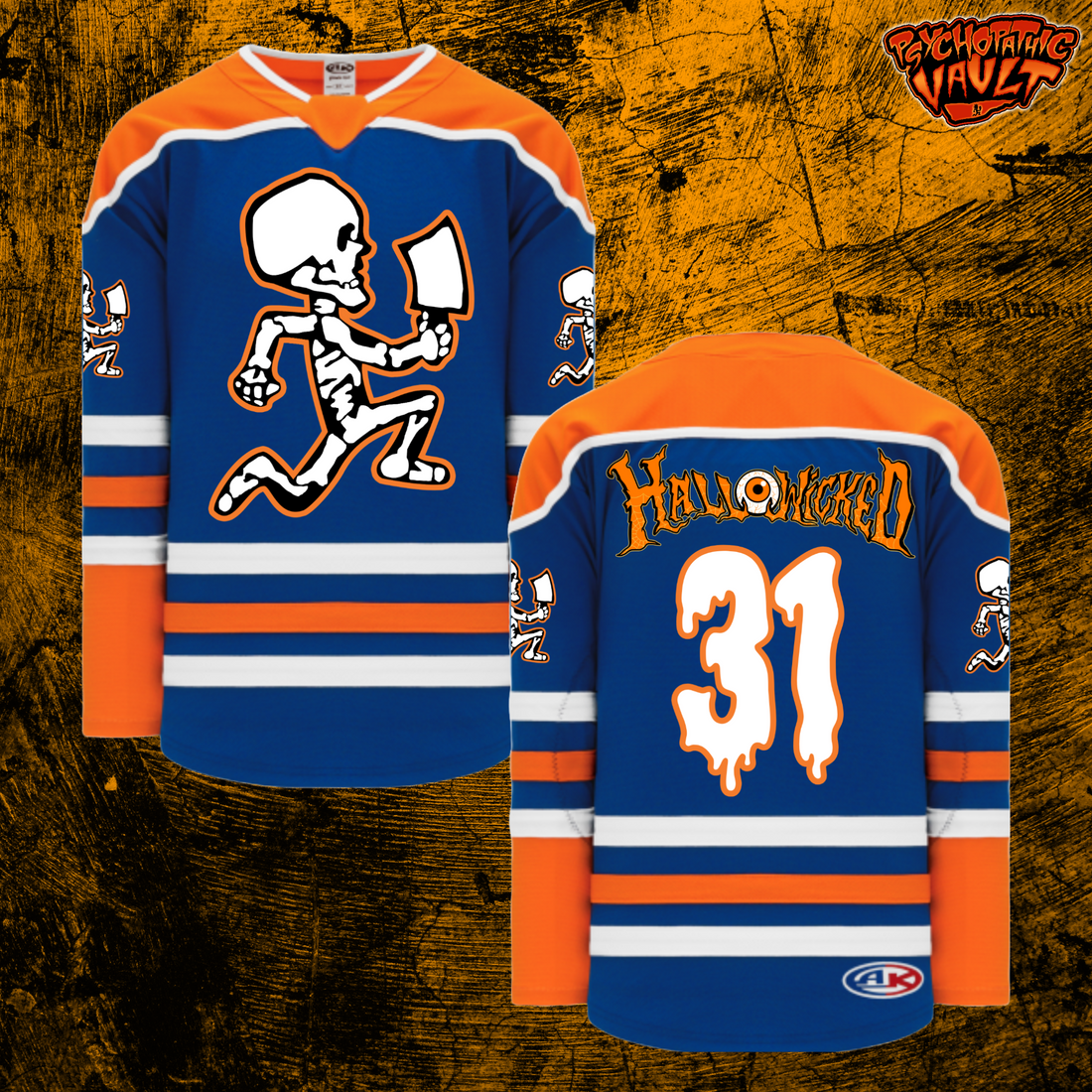 Skeleton Hatchetman Hallowicked 2024 Hockey Jersey – Psychopathic Vault