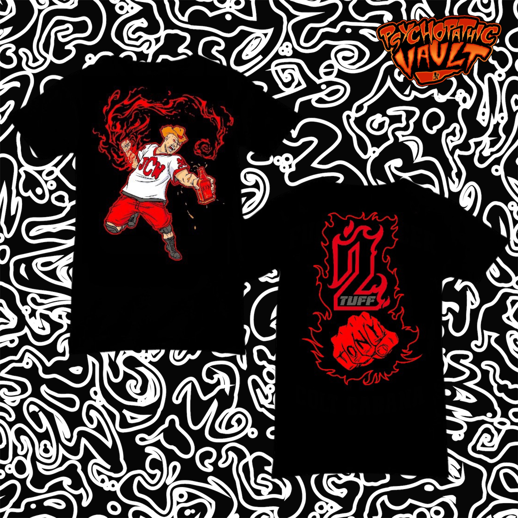 JCW 2 Tuff Tony Flaming Fist Shirt – Psychopathic Vault