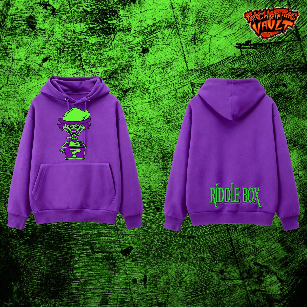 Riddlebox Embroidered Hoodie – Psychopathic Vault